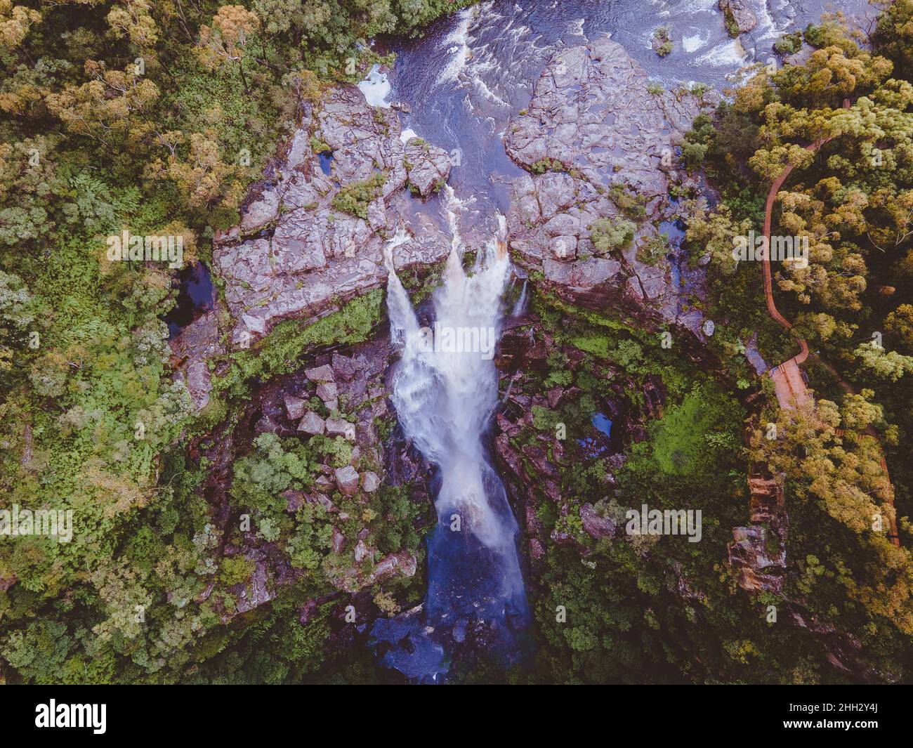 Carrington Falls in the Budderoo National Park, New South Wales in ...