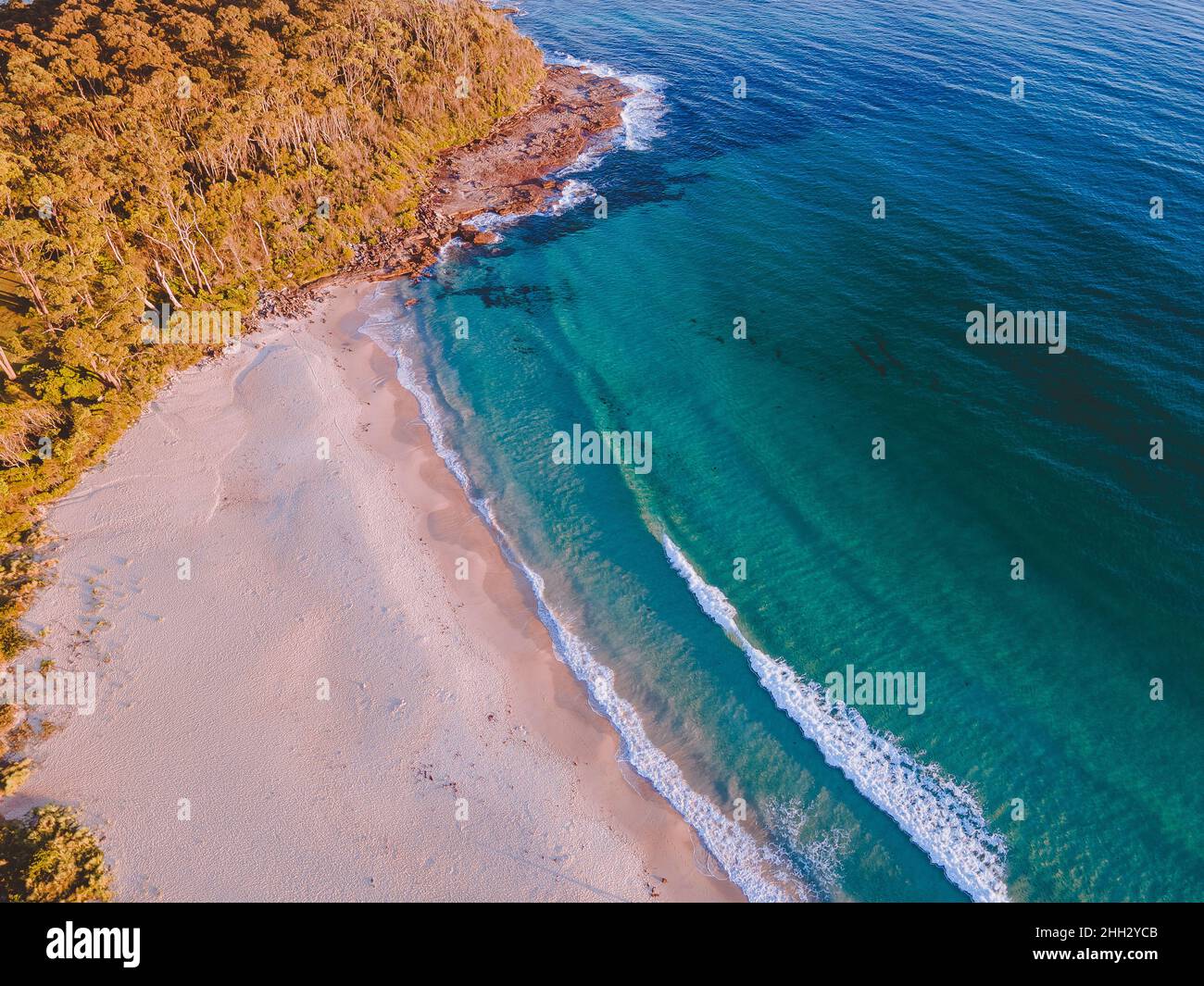 Aerial view of Bawley Point Beach, NSW, Australia Stock Photo - Alamy
