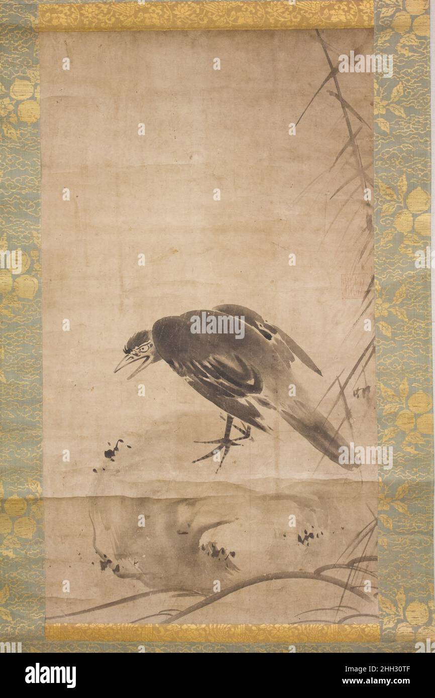 Crow on a Rock probably 19th century After Sesson Sh?kei Japanese. Crow ...