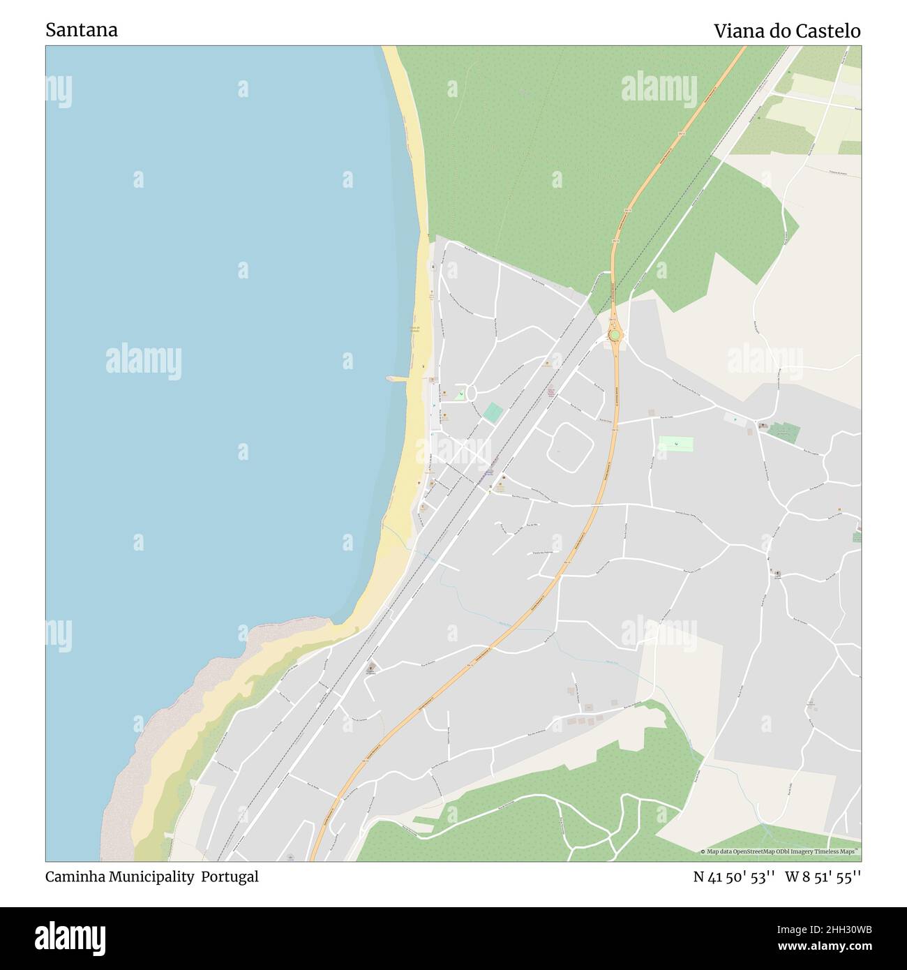 Santana, Caminha Municipality, Portugal, Viana do Castelo, N 41 50' 53 ...