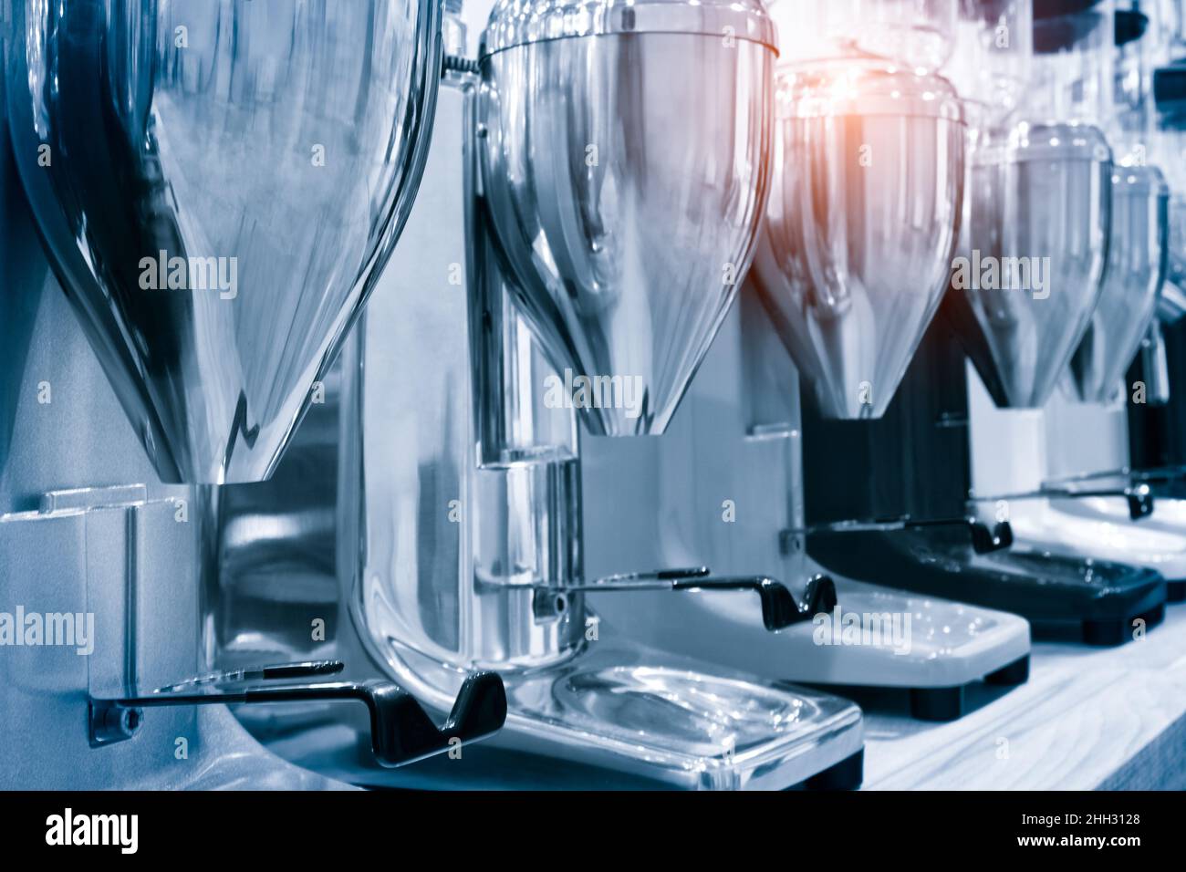 Fresh juice at buffet restaurant, with self service Stock Photo - Alamy