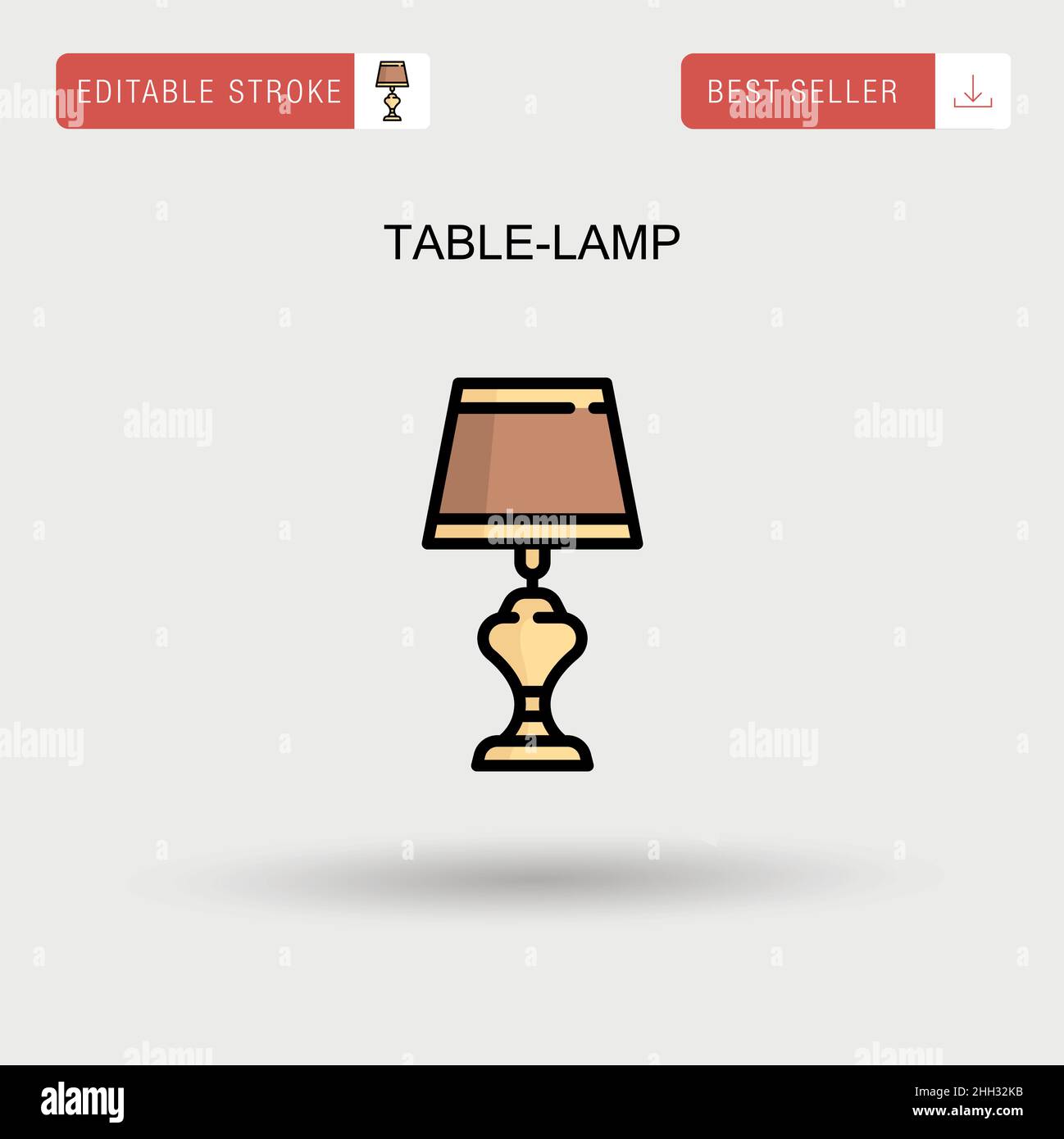 Retro table lamp Stock Vector Images - Alamy