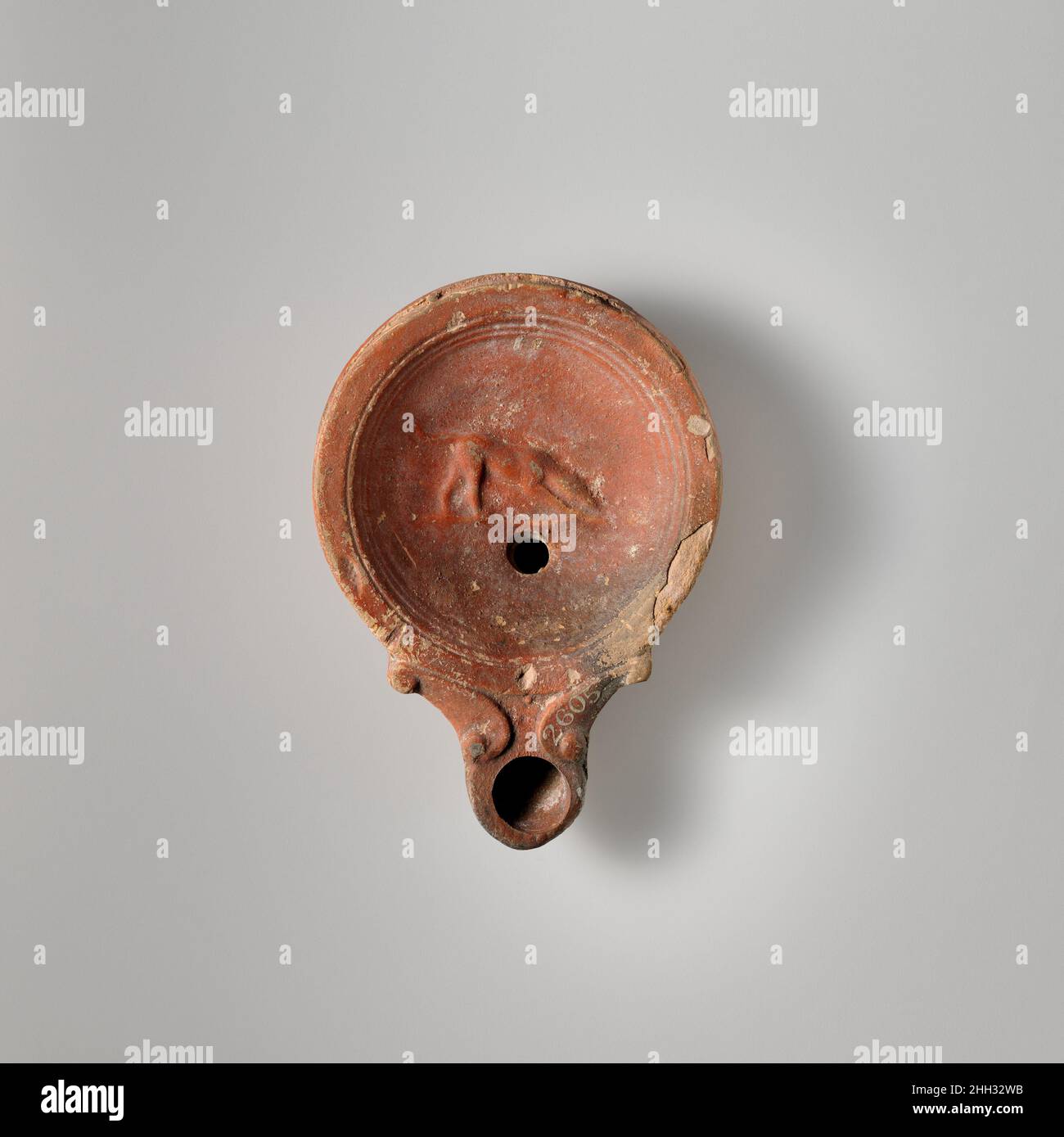 Terracotta oil lamp 1st century B.C.–1st century A.D. Roman Loeschcke ...