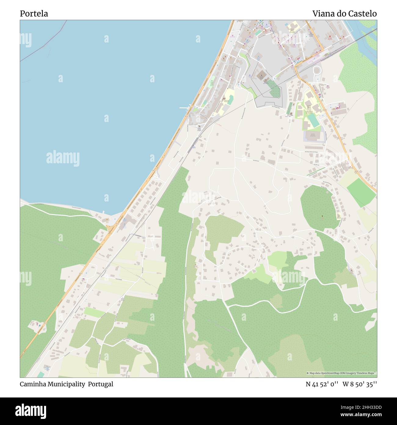 Map of caminha portugal hi-res stock photography and images - Alamy