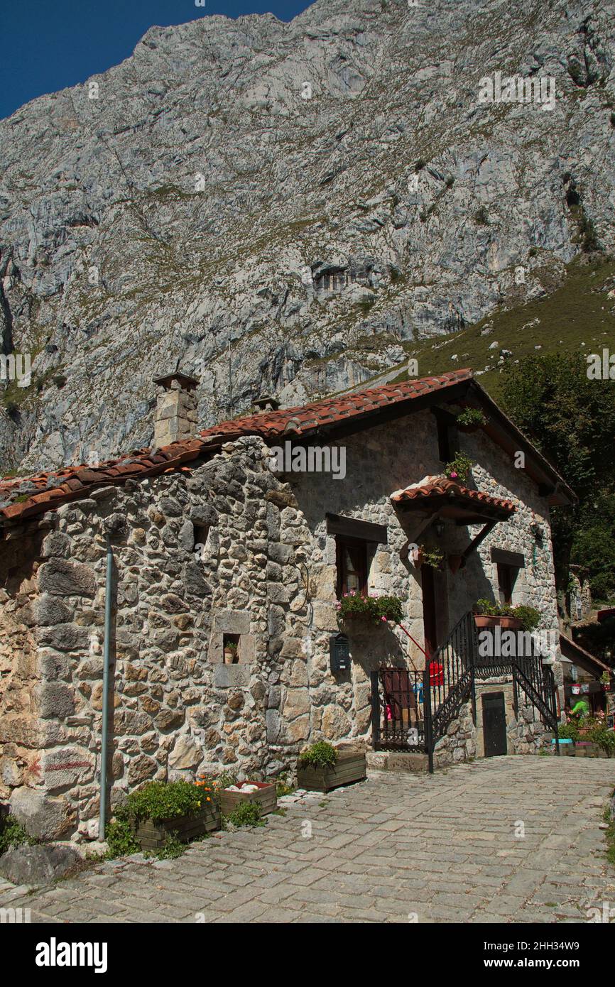 Village Bulnes in Picos de Europa in Asturias,Spain,Europe Stock Photo ...