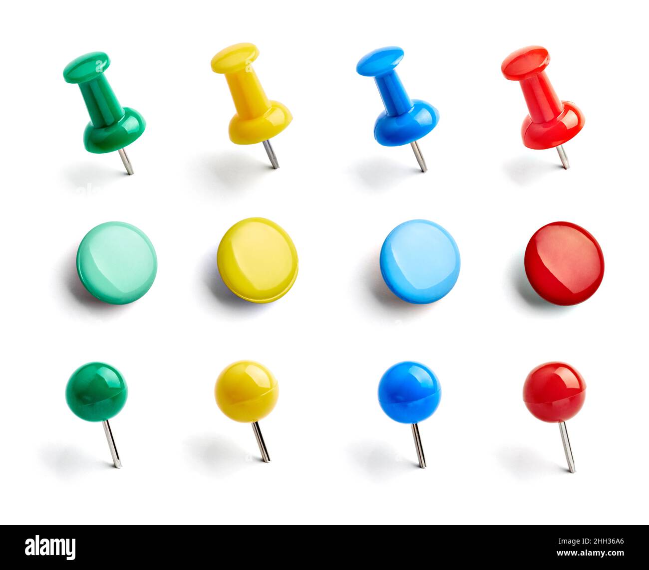 push pin paper clip thumbtack note office Stock Photo - Alamy