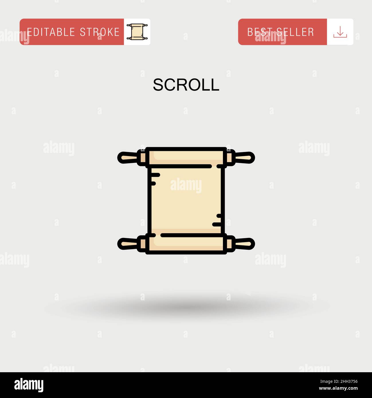 Scroll Simple vector icon Stock Vector Image & Art - Alamy