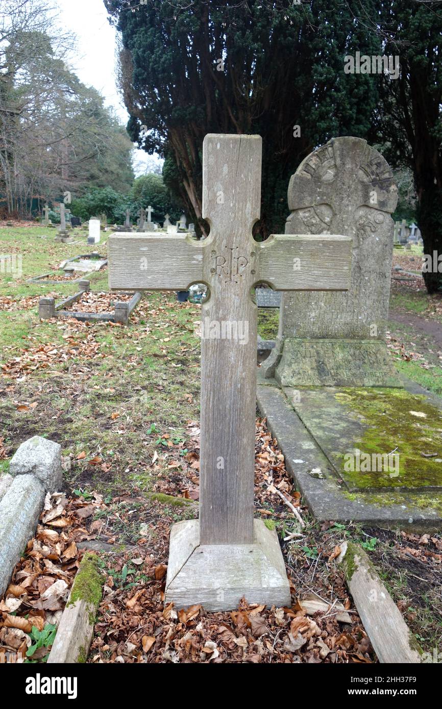 A Old Graveyard with Broken and Fallen Crosses and Graves in Overgrown ...