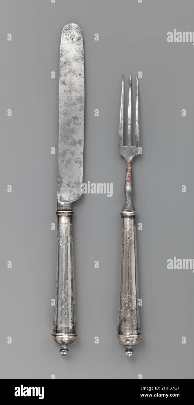 Table knife and fork 18th century Southern German or Flemish. Table ...