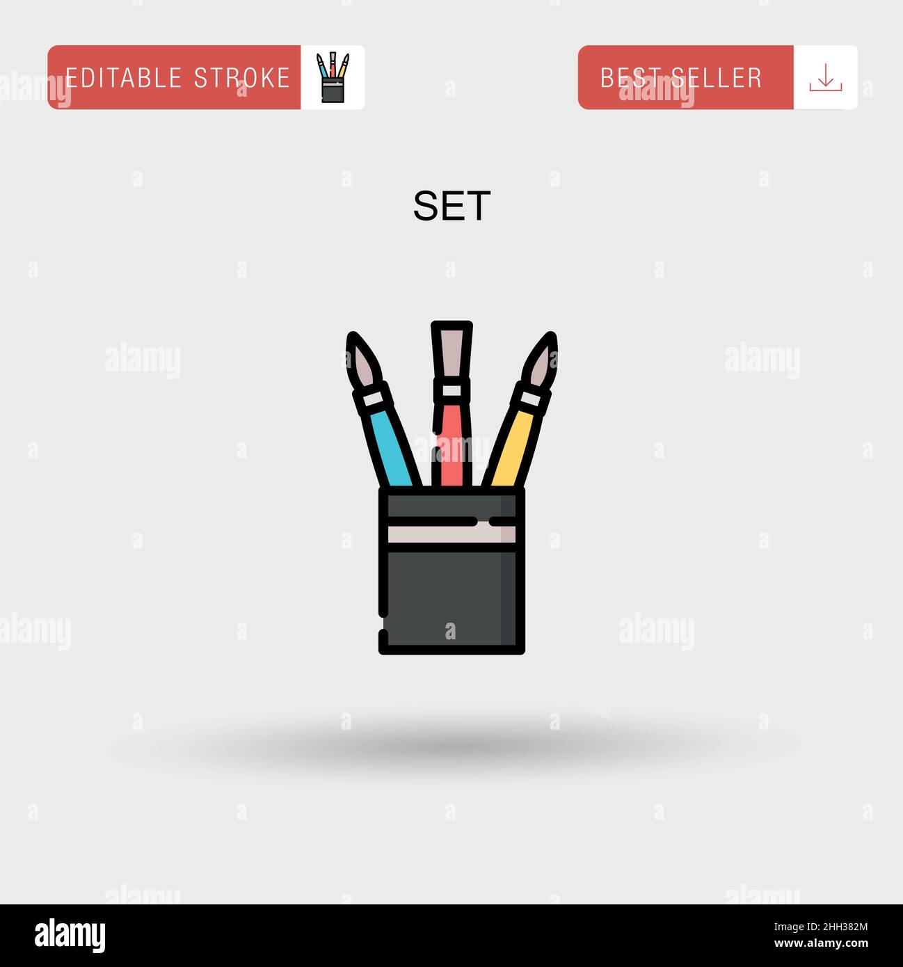 Set Simple vector icon Stock Vector Image & Art - Alamy