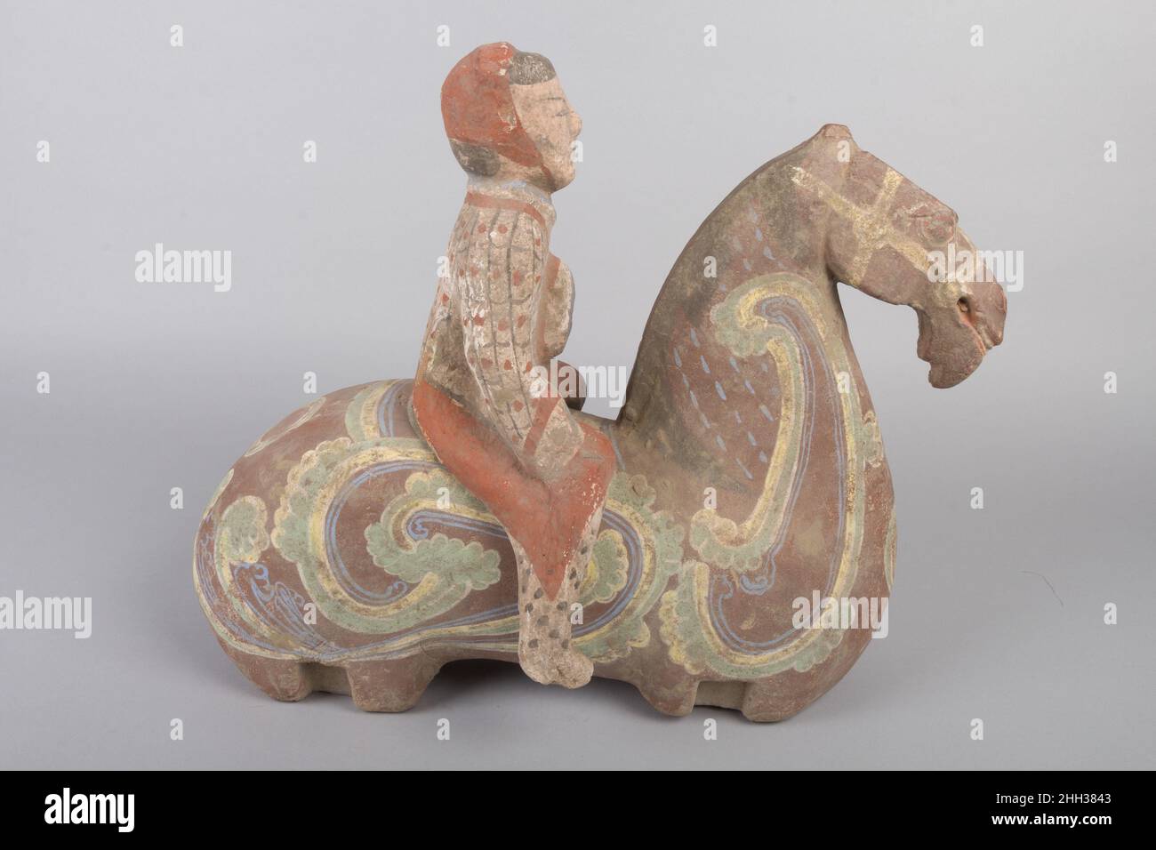 Kneeling Horse and Separately Modeled Rider 3200 B.C. –1644 A.D. China ...