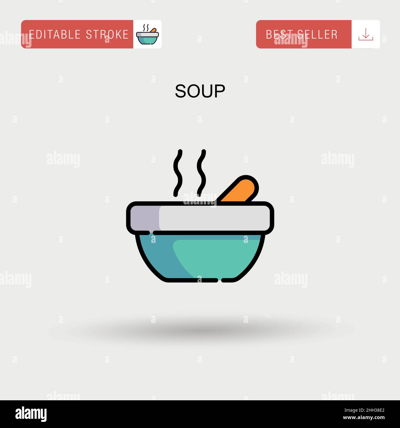 Orange and carrot soup Stock Vector Images - Alamy