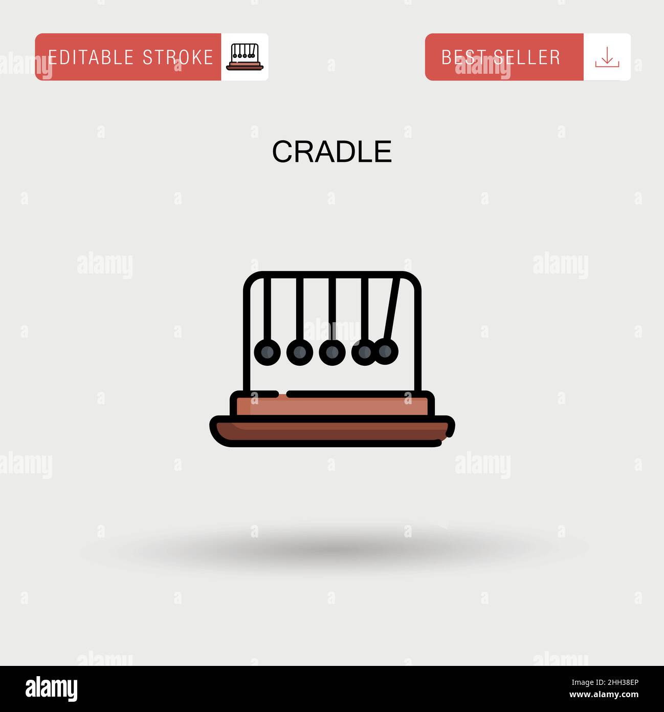 Baby cradle cartoon icon hi-res stock photography and images - Alamy