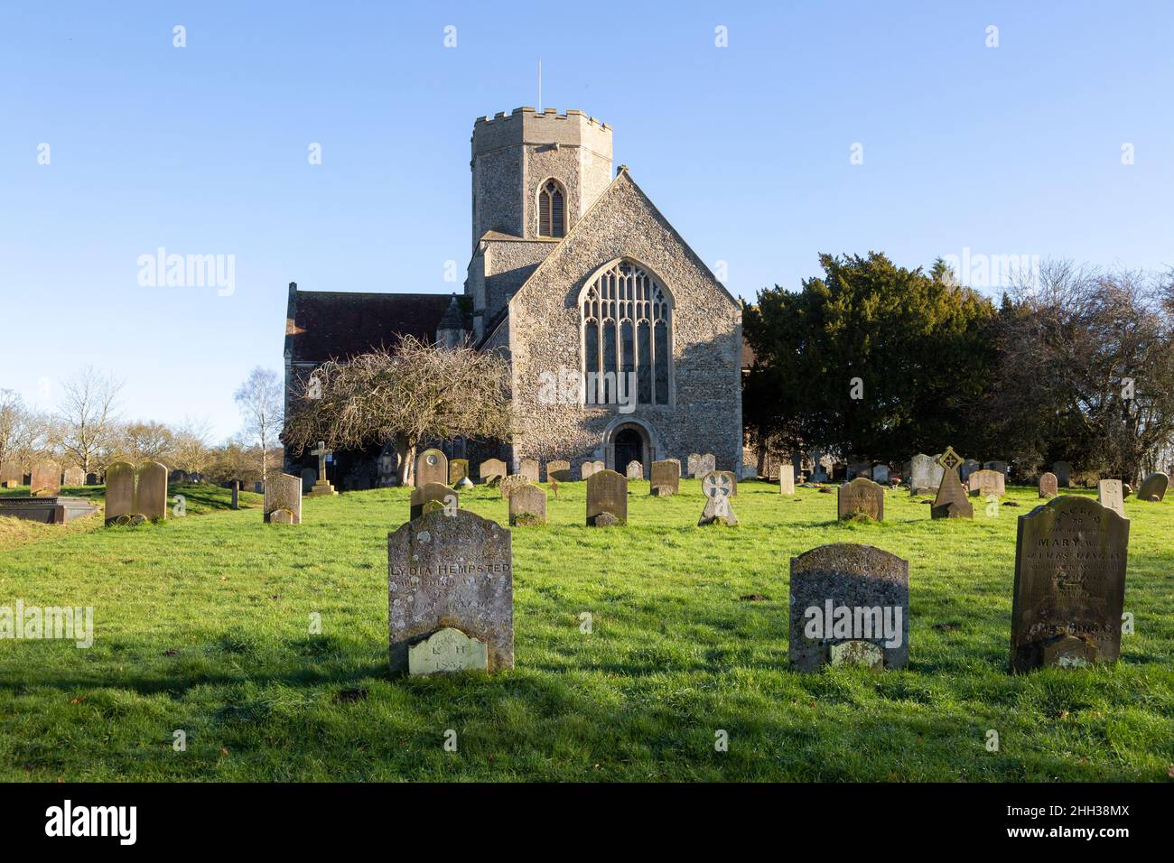 Village parish church of Saint Mary, Pakenham, Suffolk, England, UK ...