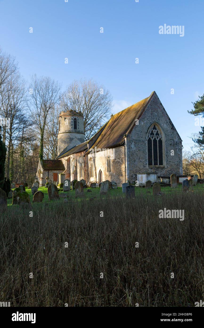 Village parish church of Saint Margaret, Syleham, Suffolk, England, UK ...