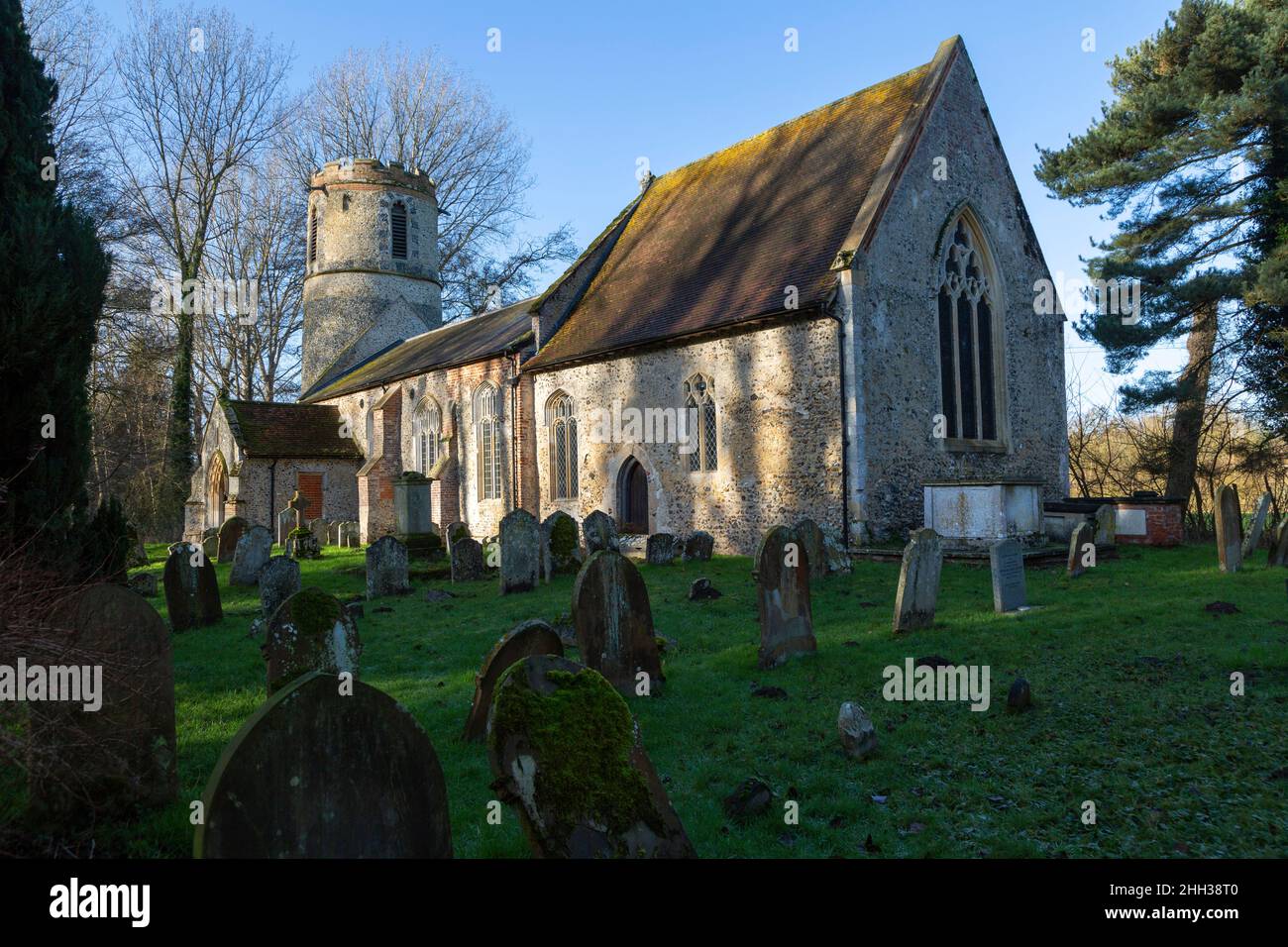 Village parish church of Saint Margaret, Syleham, Suffolk, England, UK ...