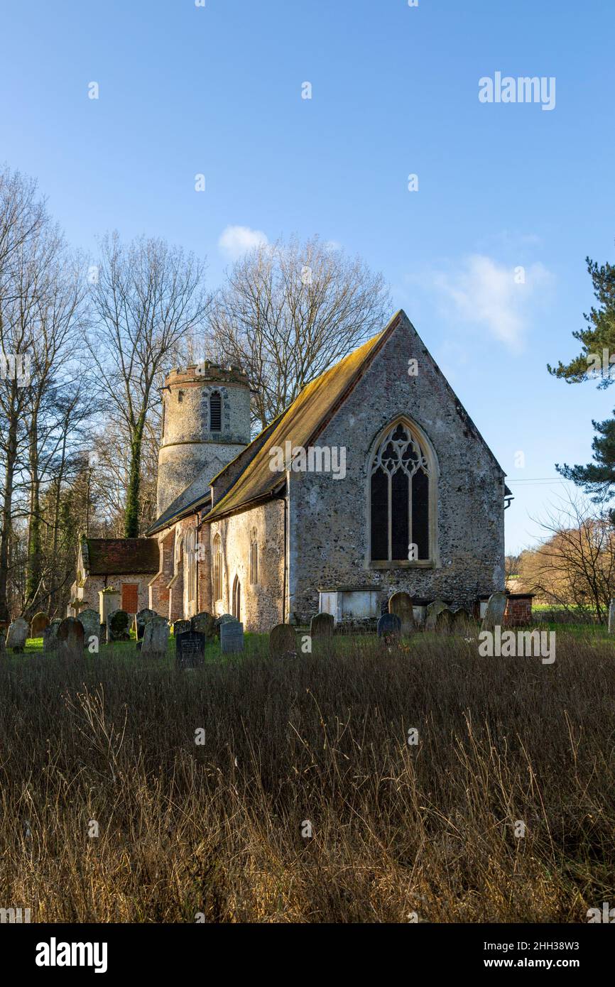 Village parish church of Saint Margaret, Syleham, Suffolk, England, UK ...