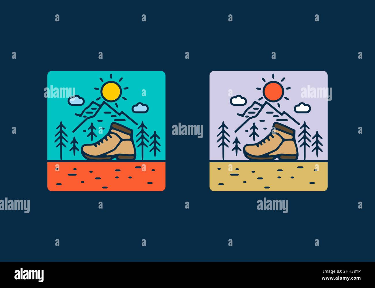 Line art illustration of outdoor shoes design Stock Vector Image & Art ...