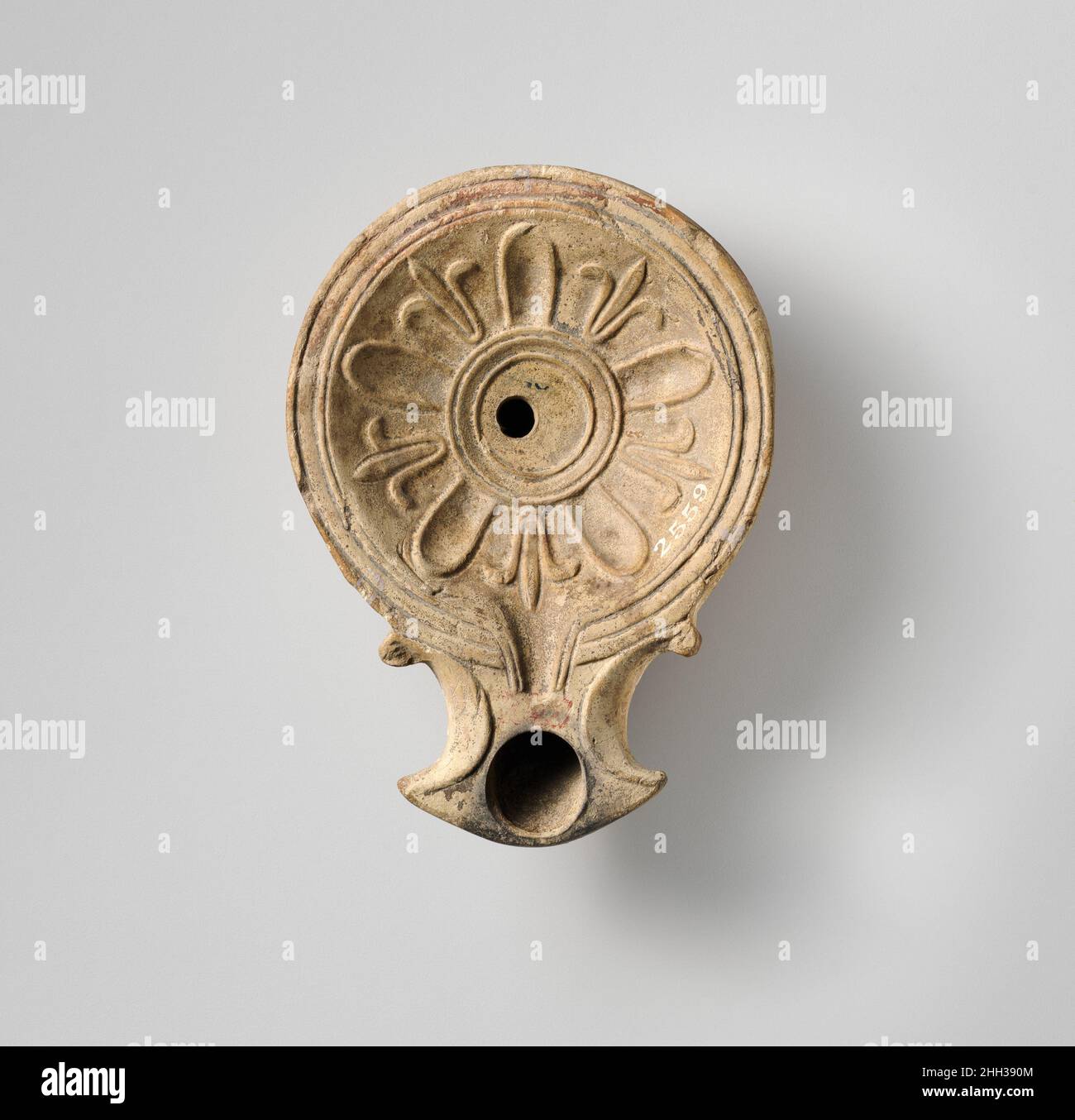 Terracotta oil lamp 1st century B.C.–1st century A.D. Roman Loeschcke ...