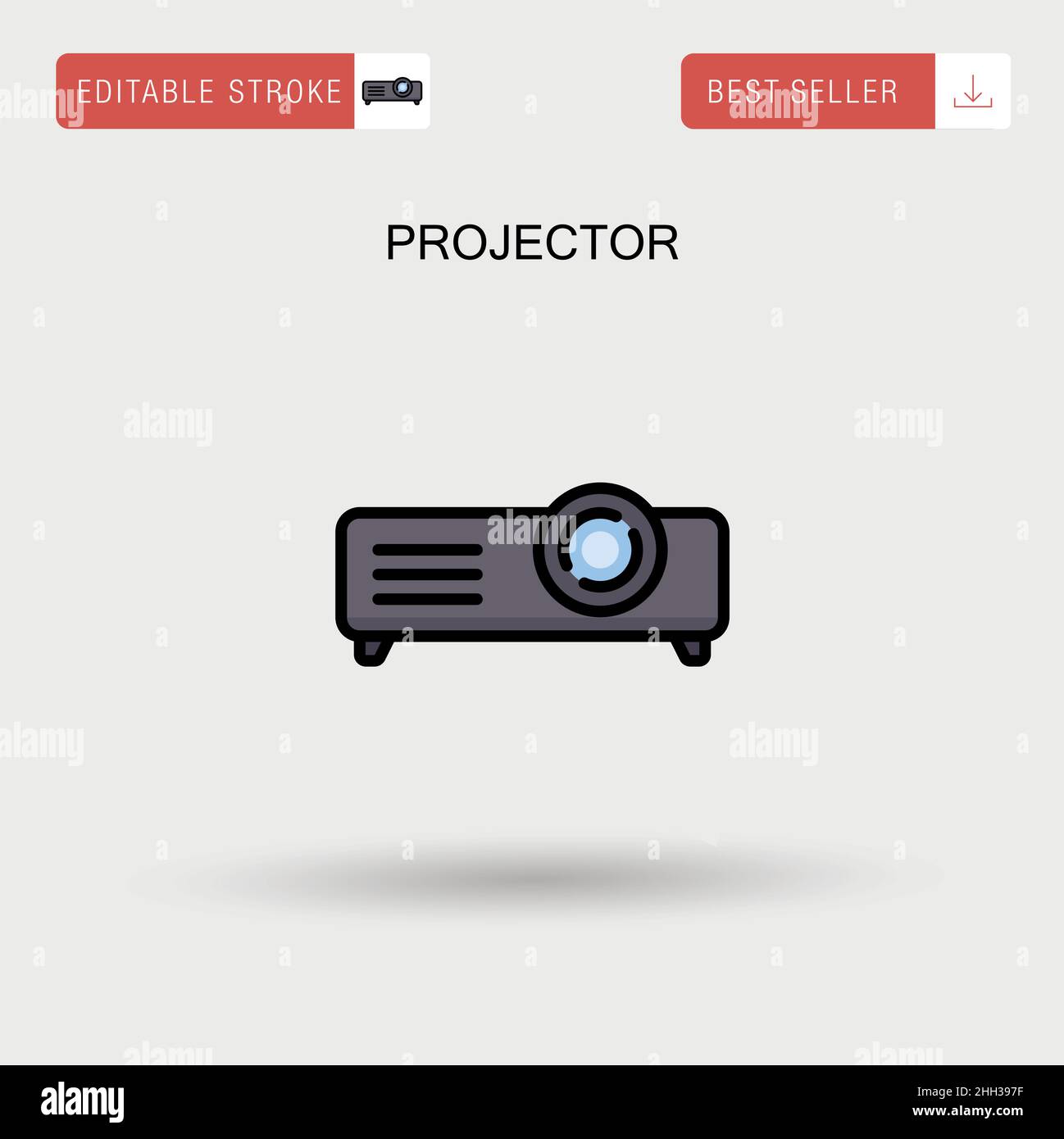 Projector Simple vector icon Stock Vector Image & Art - Alamy