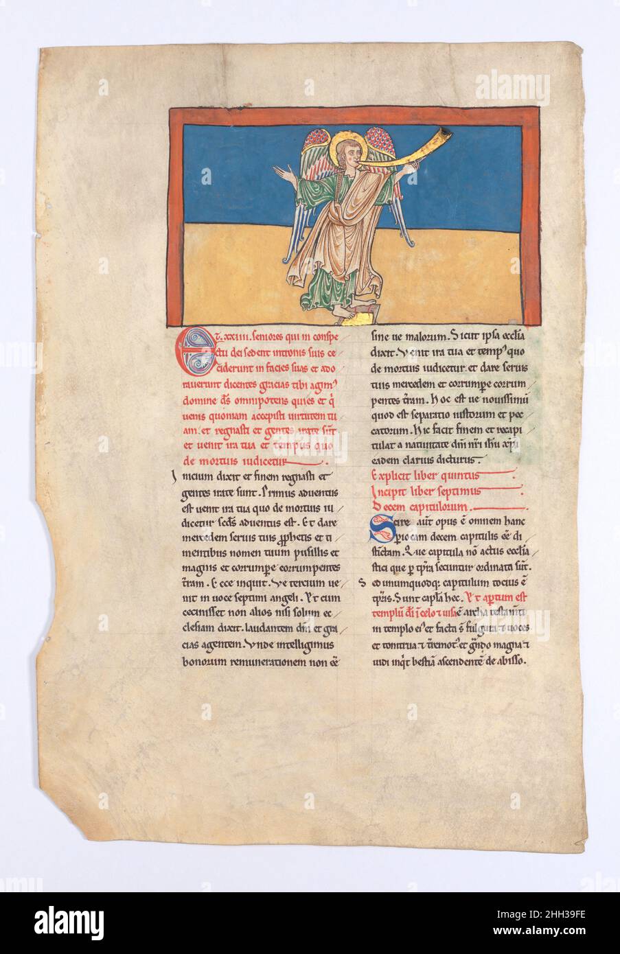 Leaf from a Beatus Manuscript: the Seventh Angel Proclaims the Reign of ...
