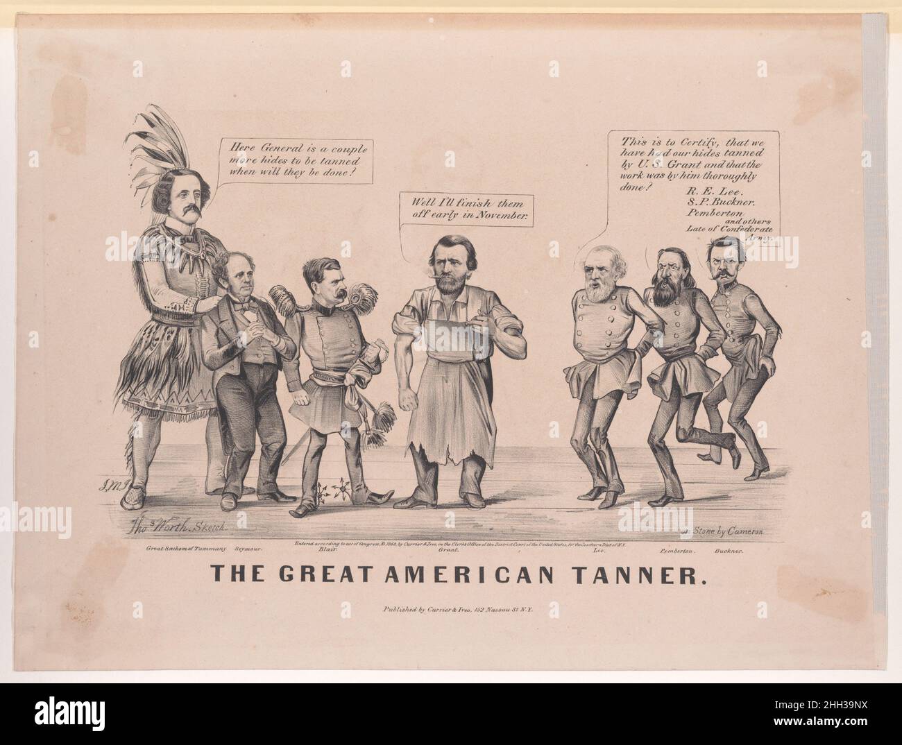 The Great American Tanner 1868 After Thomas B. Worth. The Great ...
