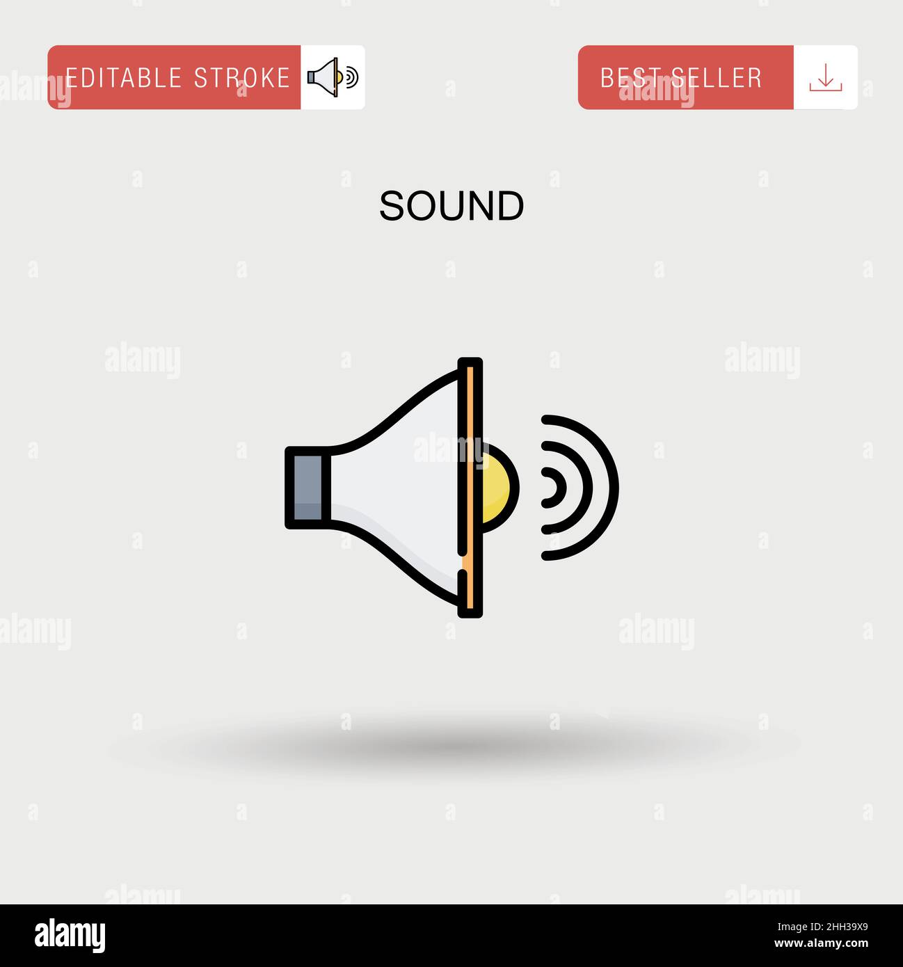 Sound Simple vector icon Stock Vector Image & Art - Alamy