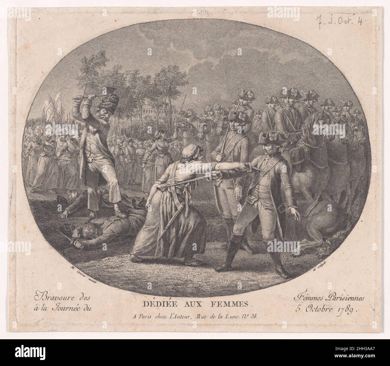 The Bravery of Parisian Women on October 5, 1789 ca. 1789 Jacques ...