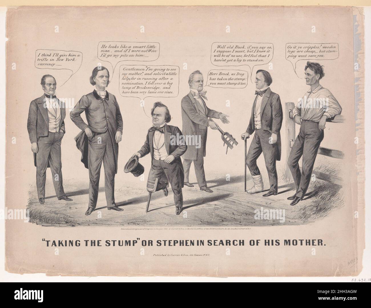 President james buchanan political cartoon hi-res stock photography and ...