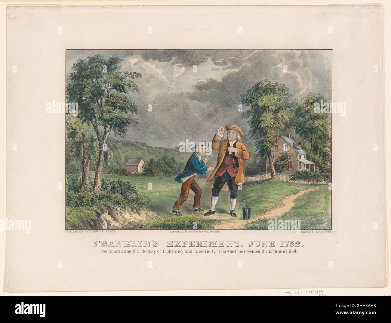 Franklin's Experiment, June 1752 – Demonstrating the identity of ...