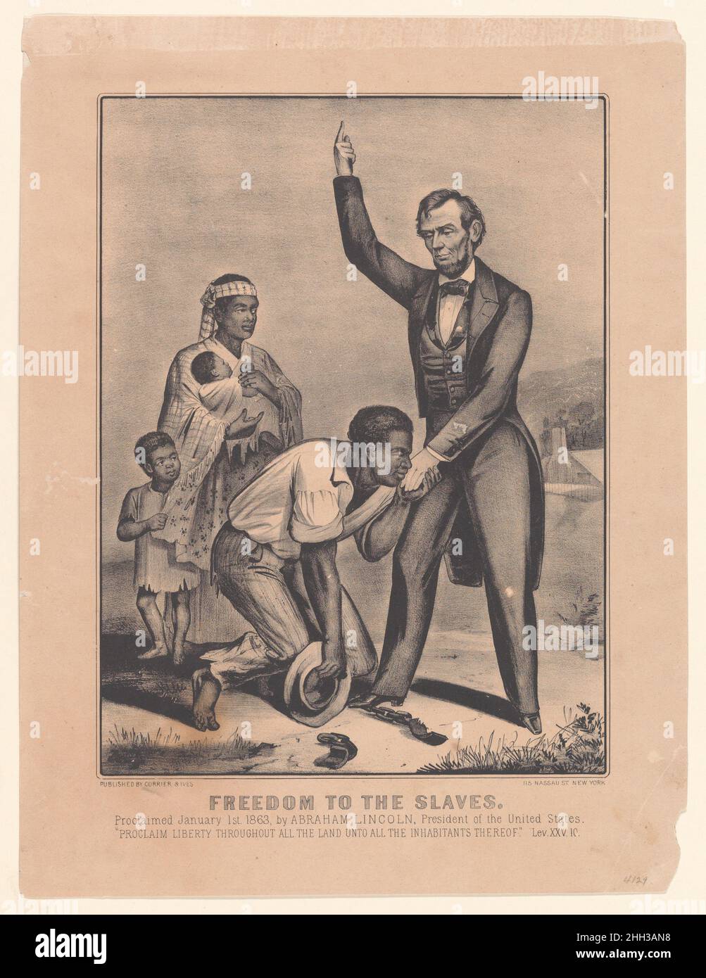 Freedom to the Slaves ca. 1865 Currier & Ives This commemorative print ...