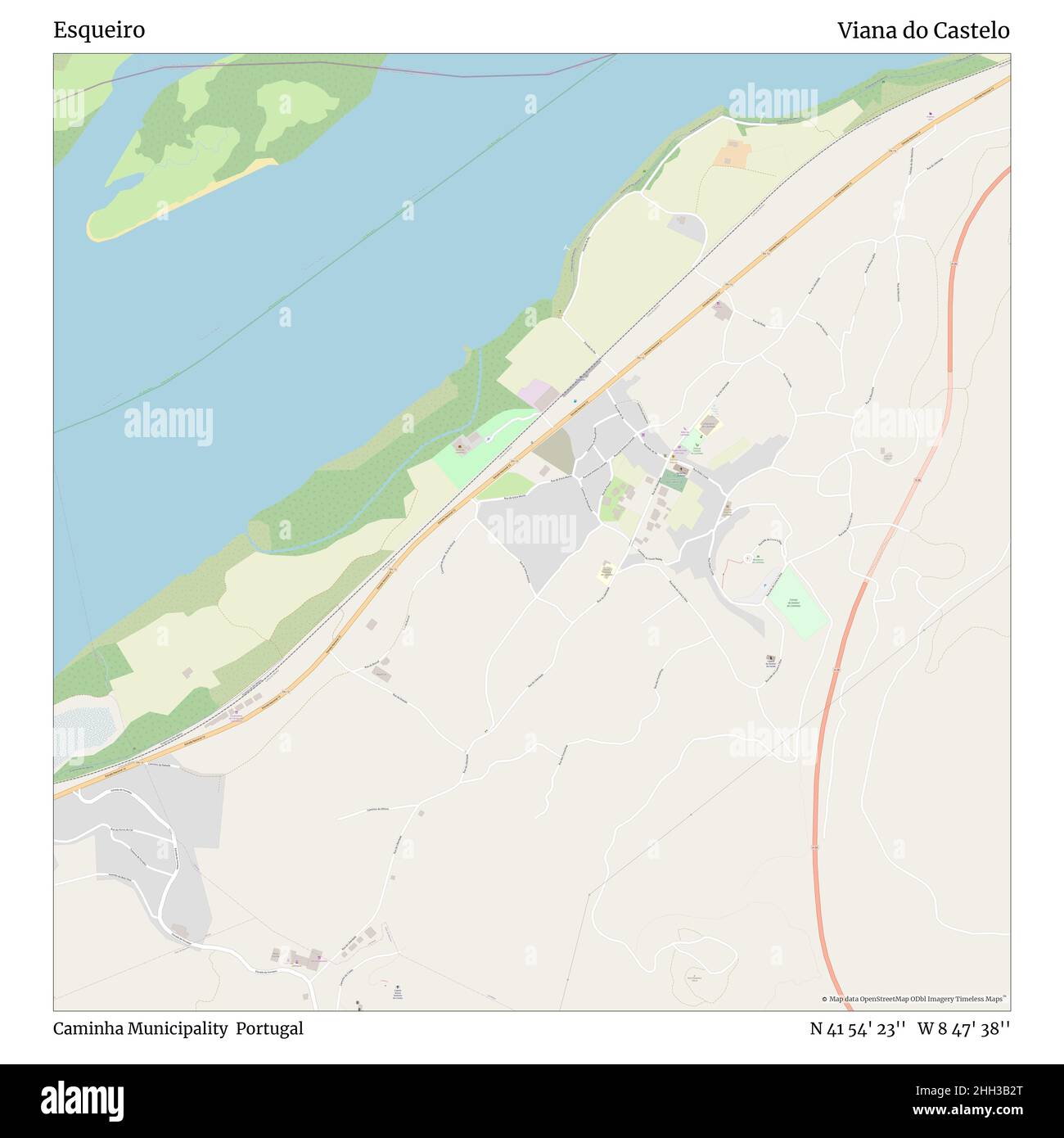Map of caminha portugal hi-res stock photography and images - Alamy