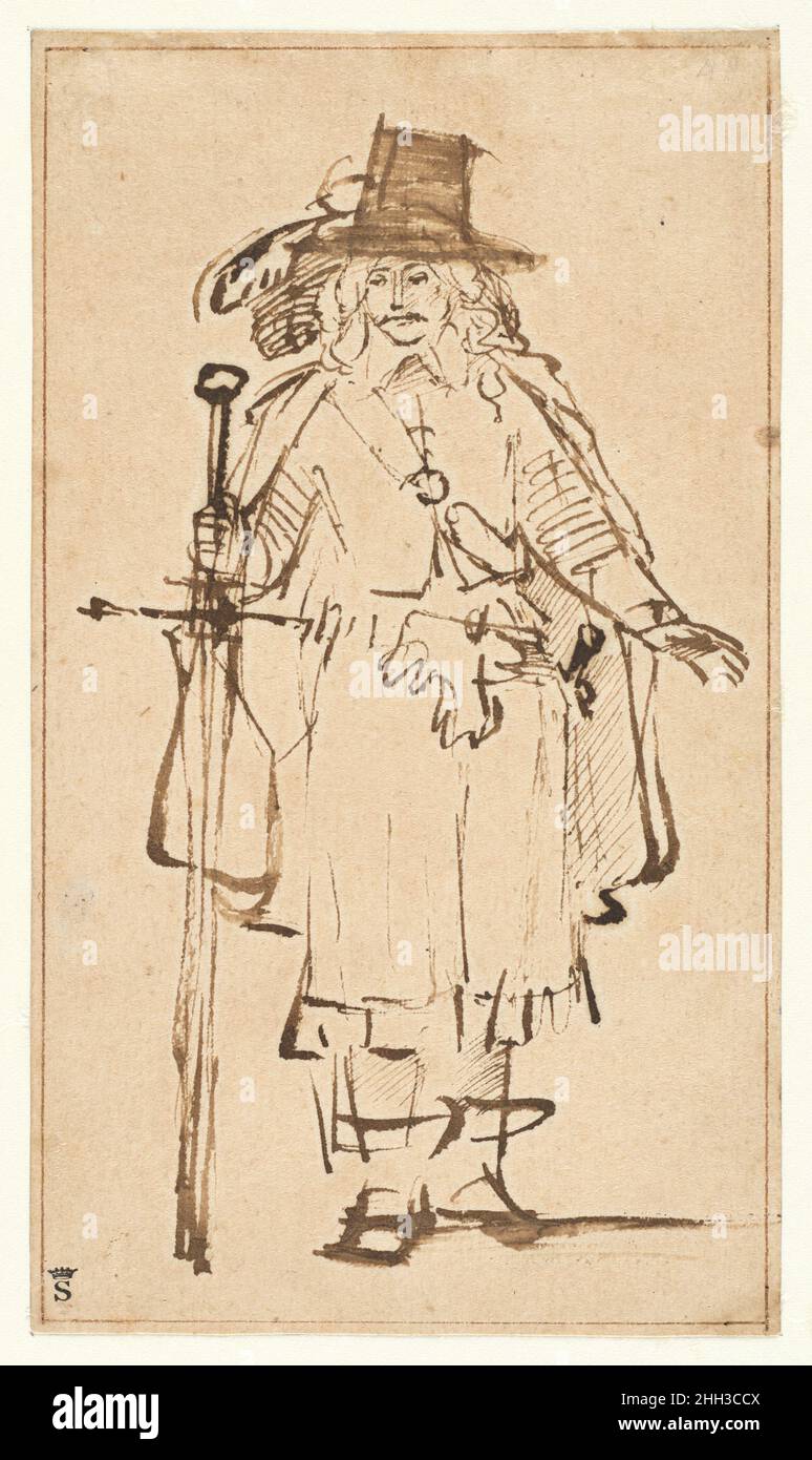 An Officer Holding a Ceremonial Sword 1640s School of Rembrandt van ...