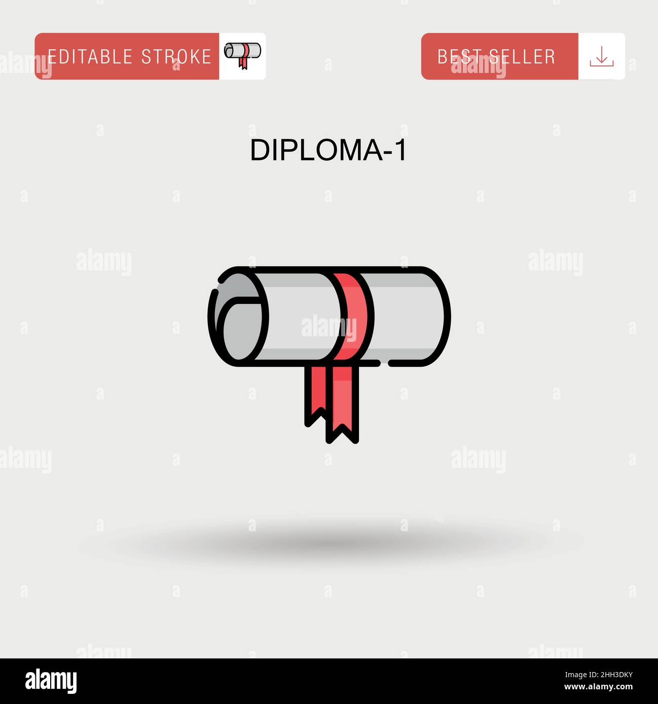 Diploma icon line simple Stock Vector Images - Alamy