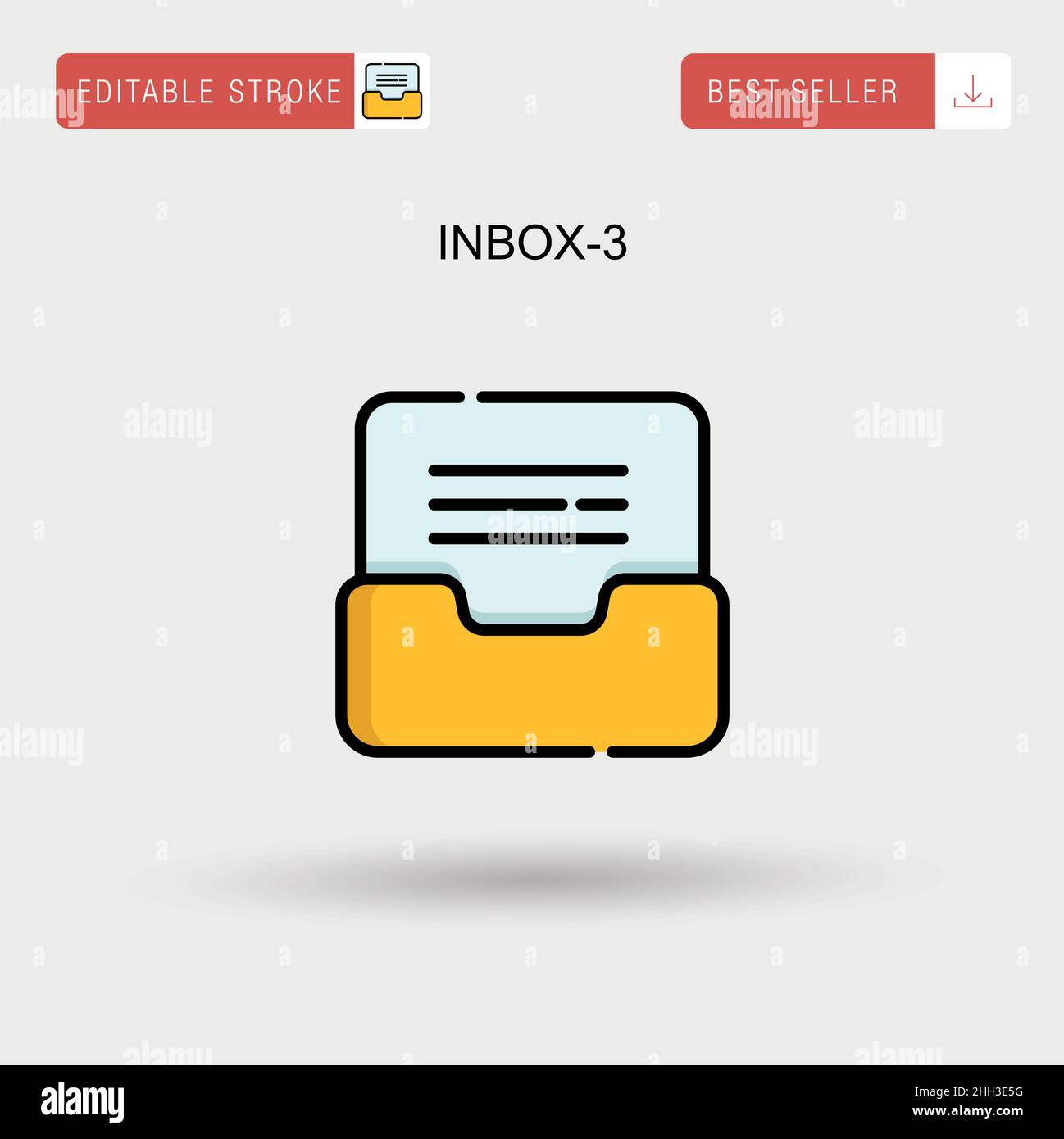 Inbox-3 Simple vector icon Stock Vector Image & Art - Alamy