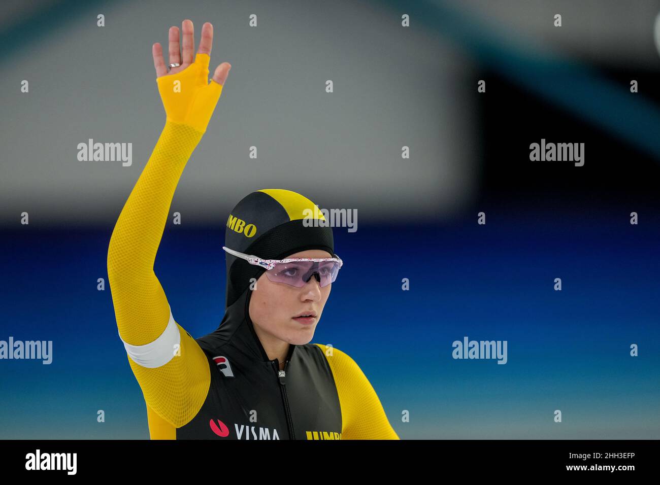 HEERENVEEN, NETHERLANDS - JANUARY 23: Robin Groot of team Jumbo opl ...