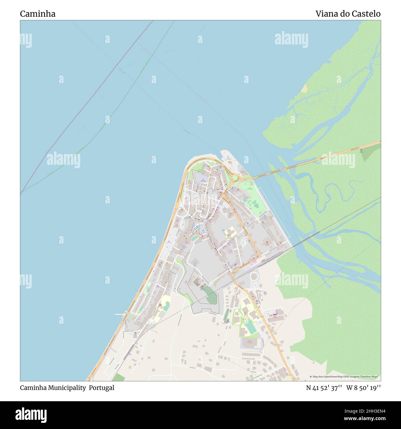 Map of caminha portugal hi-res stock photography and images - Alamy