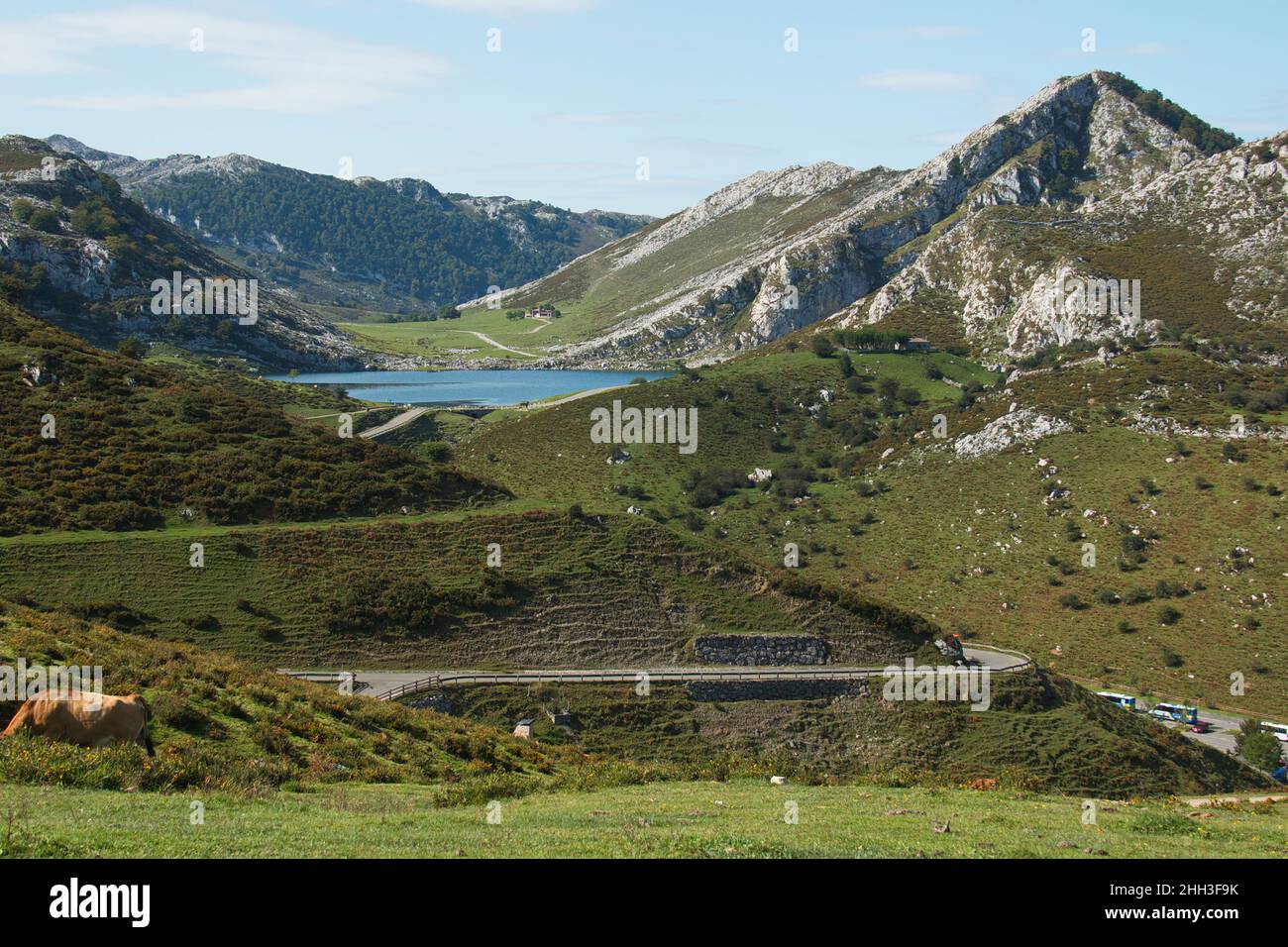 Lago Enol in Picos de Europa National Park in Asturias,Spain,Europe ...