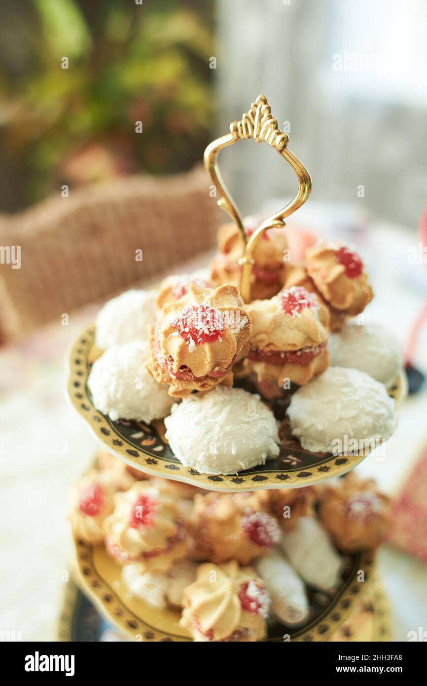 catering table with sweet snacks Stock Photo - Alamy