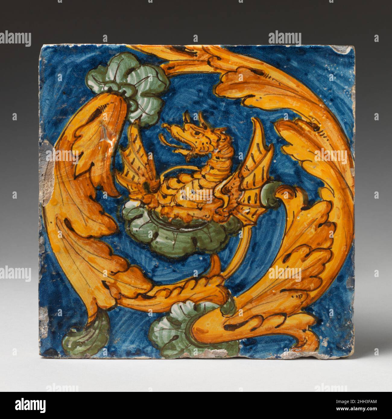 Tile with dragon ca. 1617–27 Italian, Rome. Tile with dragon. Italian ...