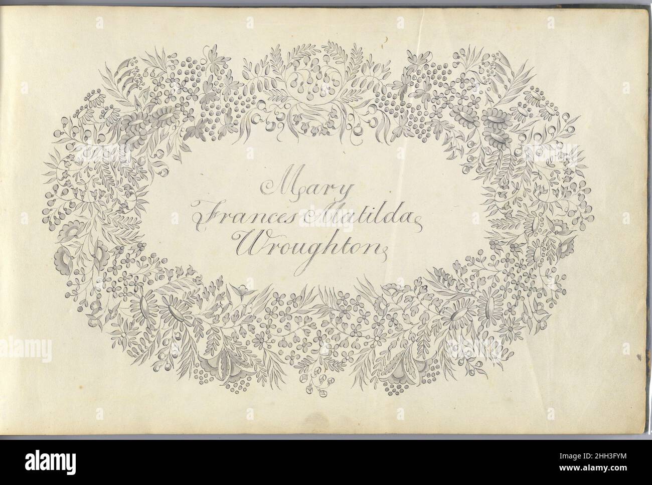 Copy Book of Embroidery Patterns ca. 1830–35 Mary Frances Matilda ...