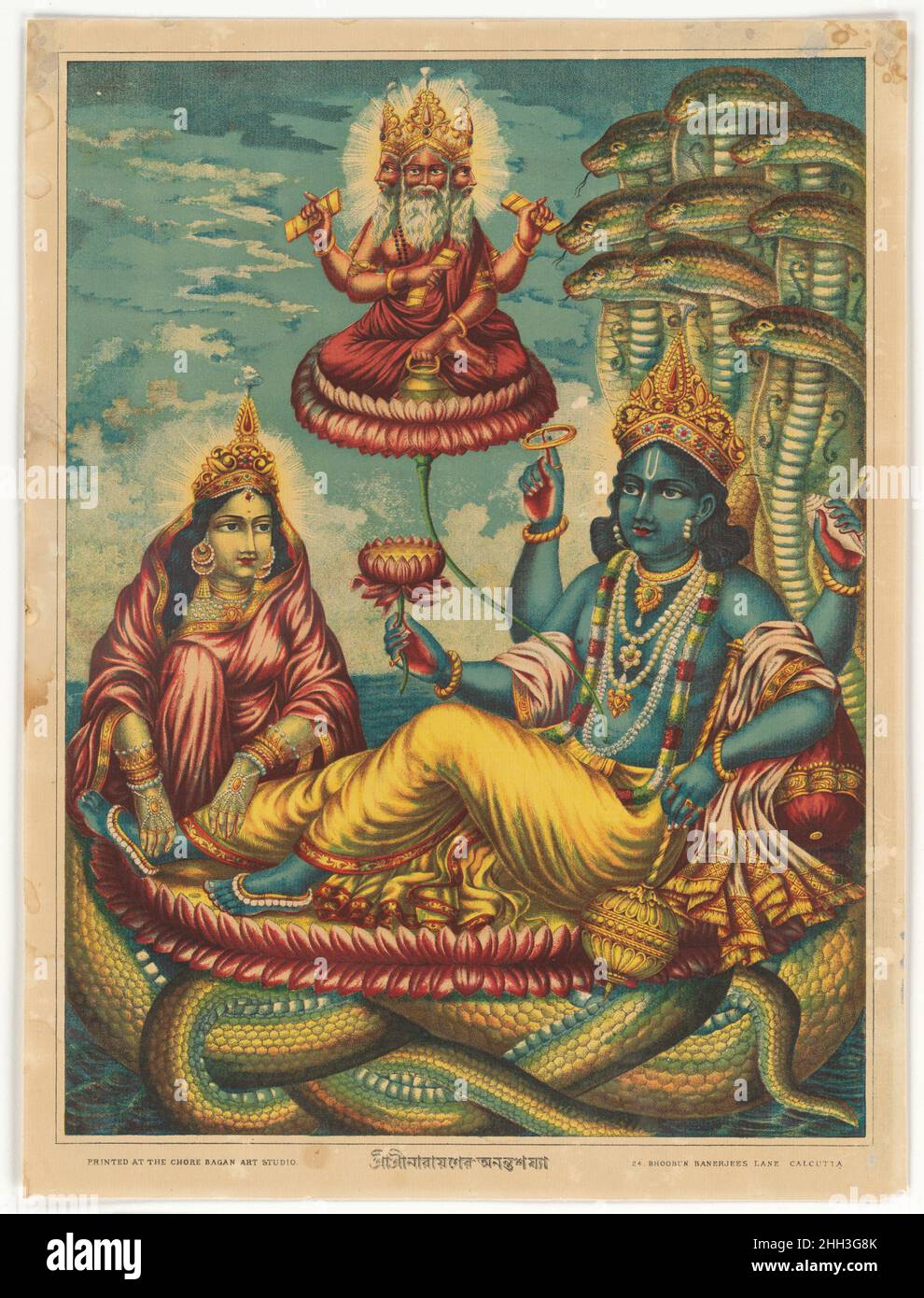 Shri Sheshanarayana 1880–85 West Bengal, Calcutta Here we see Vishnu ...