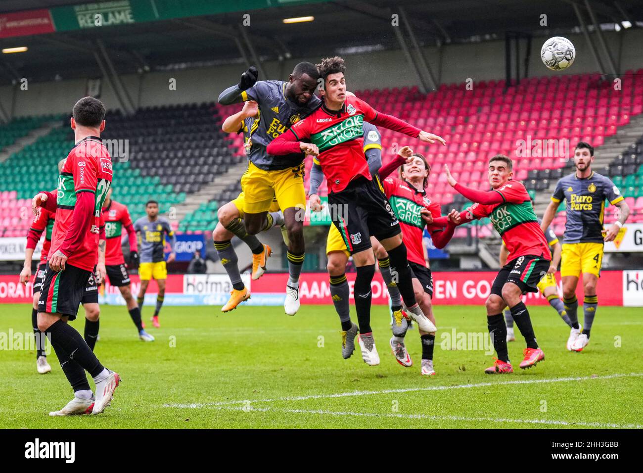 Nijmegen - Lutsharel Geertruida of Feyenoord, Cas Odenthal of NEC ...