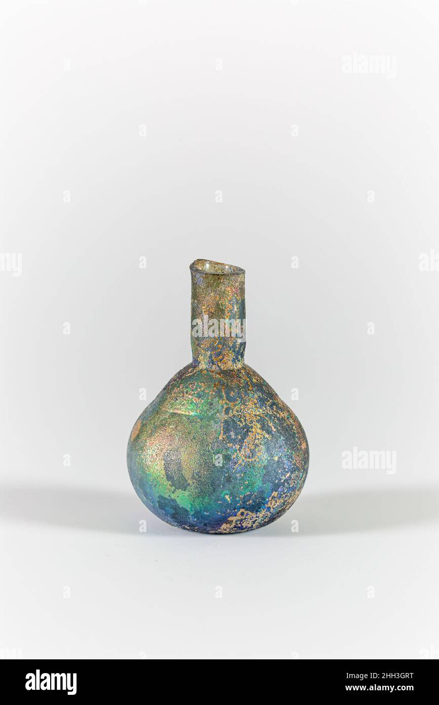 Glass perfume bottle early–mid-1st century A.D. Roman Translucent light ...