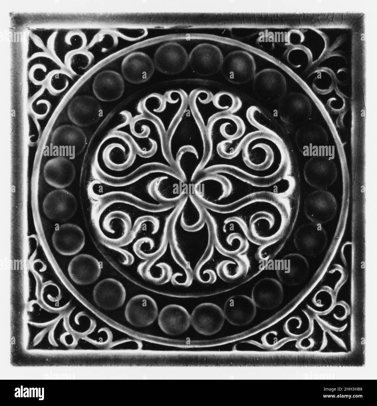 Stylized tile design Black and White Stock Photos & Images - Alamy