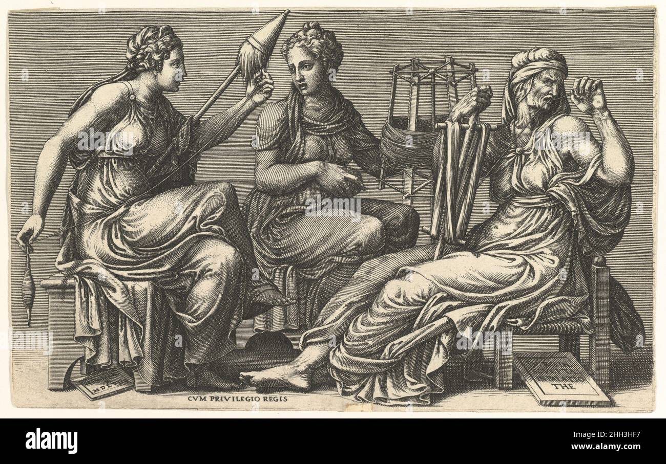 The Three Fates Clotho, Lachesis, and Atropos 1558–59 Giorgio Ghisi ...