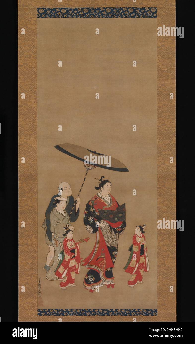 Courtesan on Parade late 1730s–early 1740s Miyagawa Issh?. Courtesan on ...