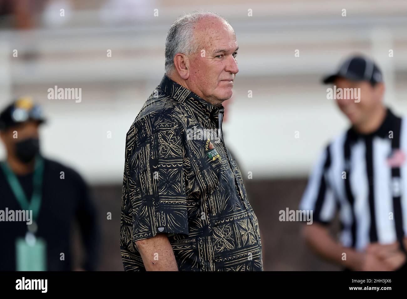 January 22, 2022 - Team Mauka head coach June Jones during the ...