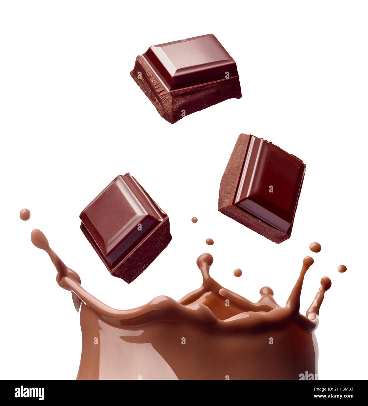 chocolate milk drink splash glass Stock Photo - Alamy