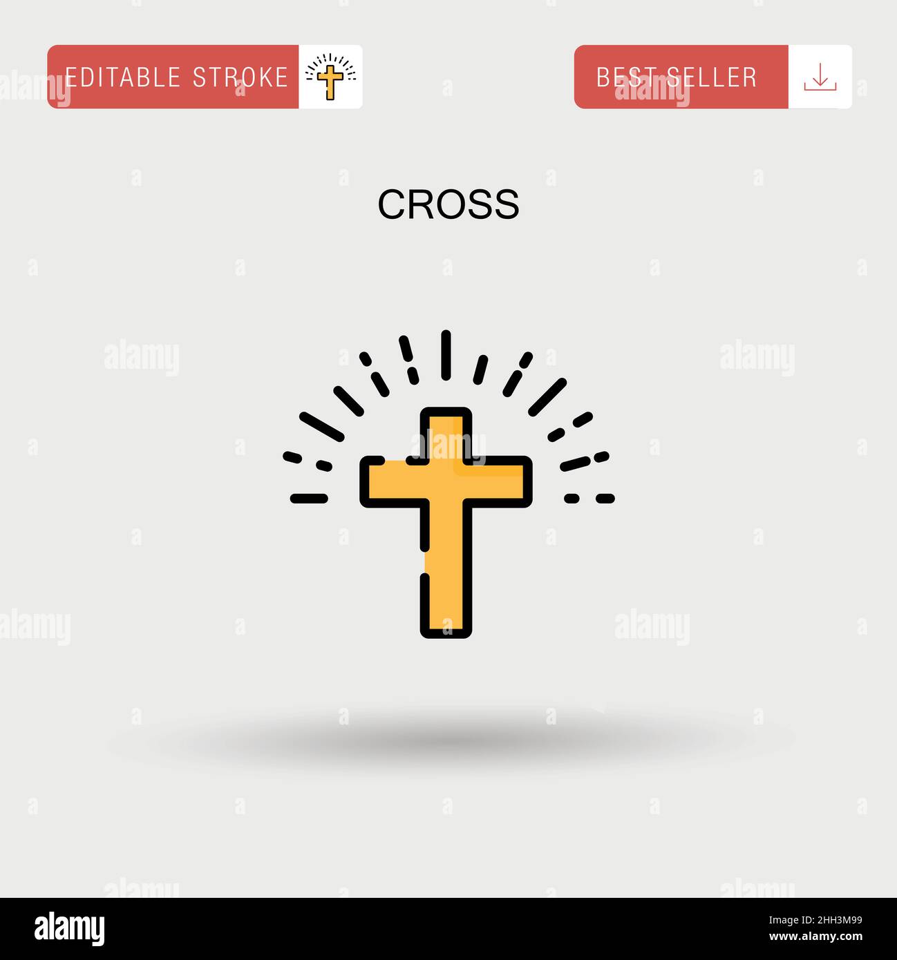 Cross here sign Stock Vector Images - Alamy